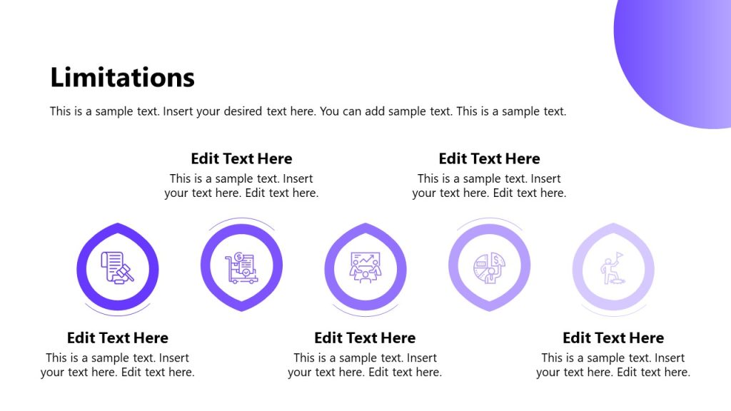 Editable Limitations Slide with Infographics - SlideModel