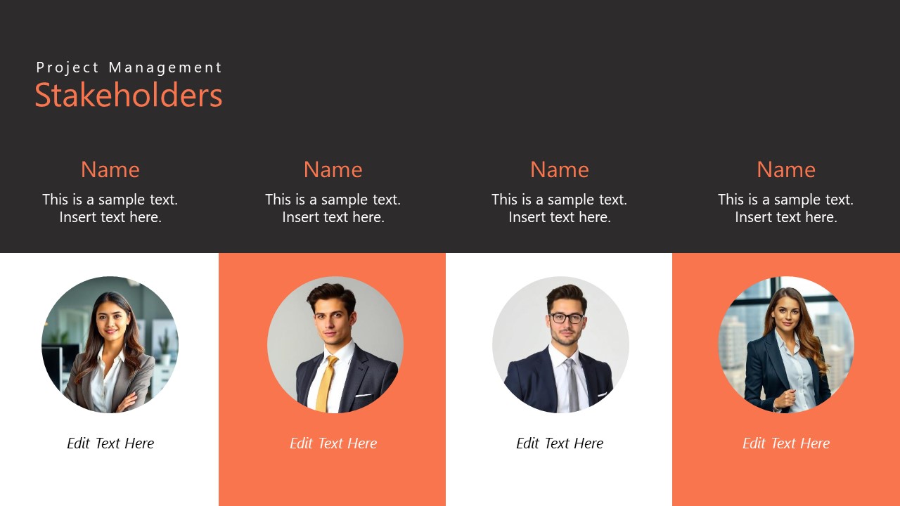 Stakeholders Presentation Slide - Project Management Template - SlideModel