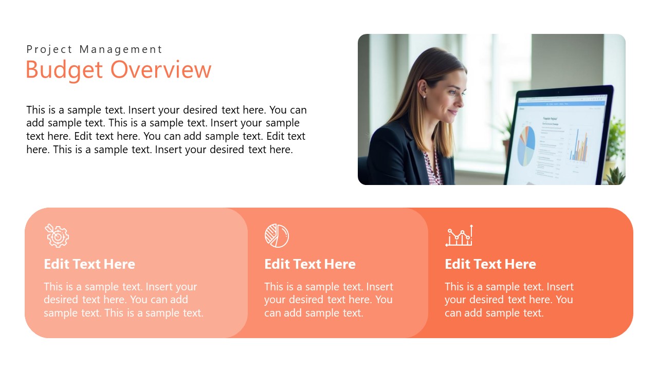 Budget Overview Infographics Slide - Project Management Template ...
