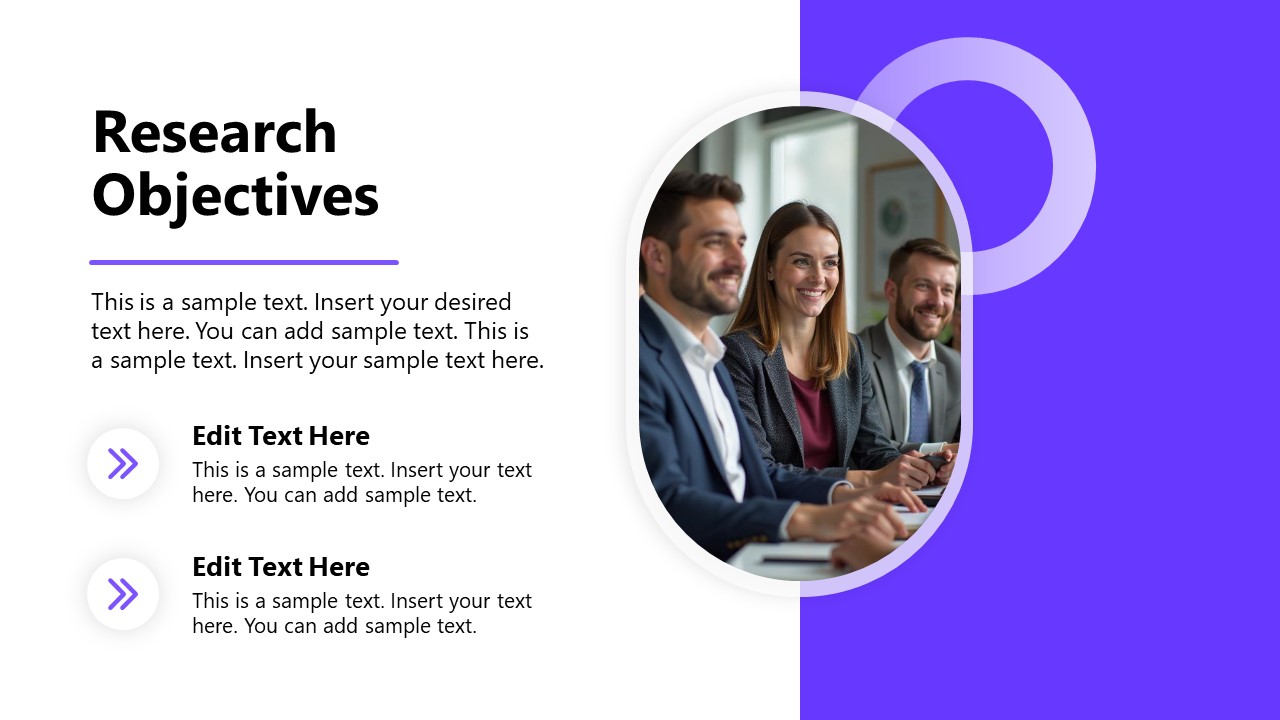 Research Objectives PowerPoint Template Slide - SlideModel