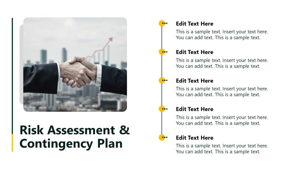 Risk Assessment & Contingency Plan Vertical Diagram Slide - SlideModel