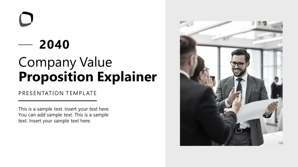 Editable Cover Slide - Company Value Proposition Explainer Template ...
