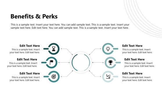 Benefits & Perks Circular Diagram - SlideModel