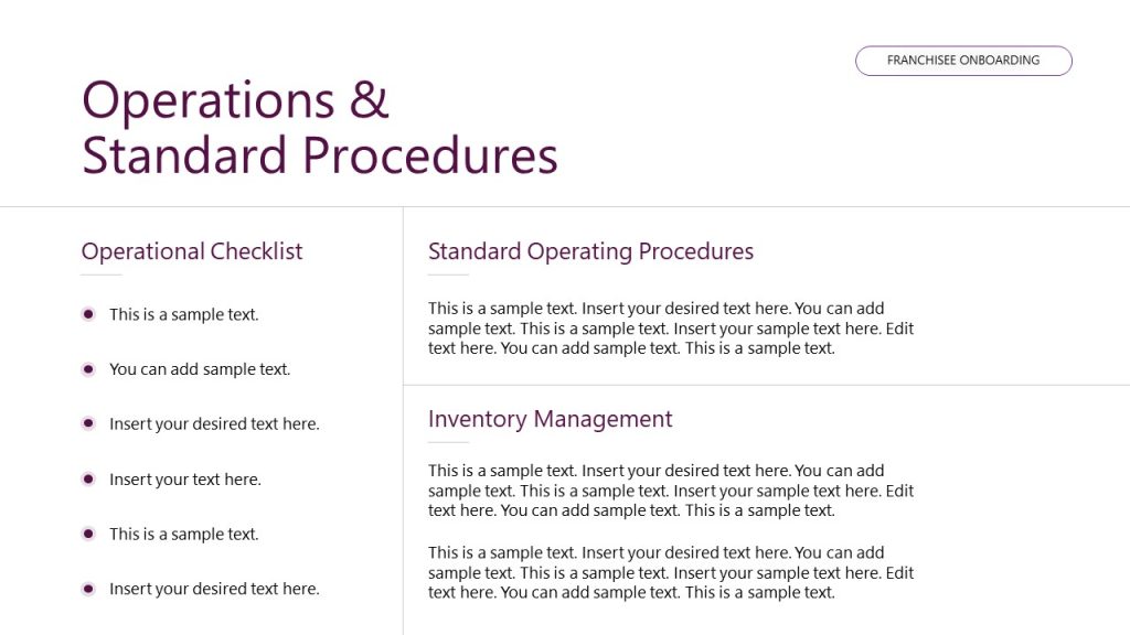 Operations & Standard Procedures PPT Template - SlideModel