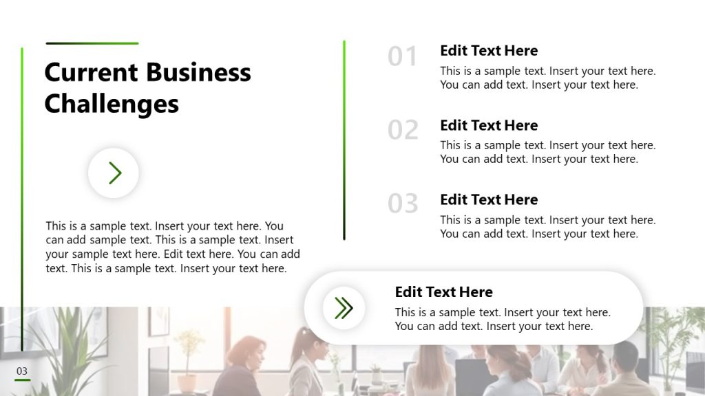 Editable Current Business Challenges PPT Slide - SlideModel