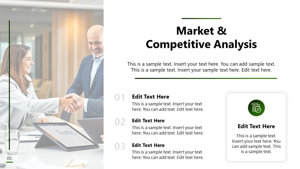 Market & Competitive Analysis PPT Slide - Corporate Turnaround Strategy Template - SlideModel