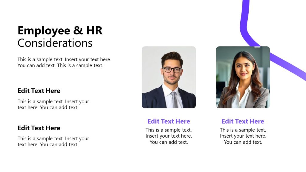 Employee & HR Considerations Slide with Images - SlideModel