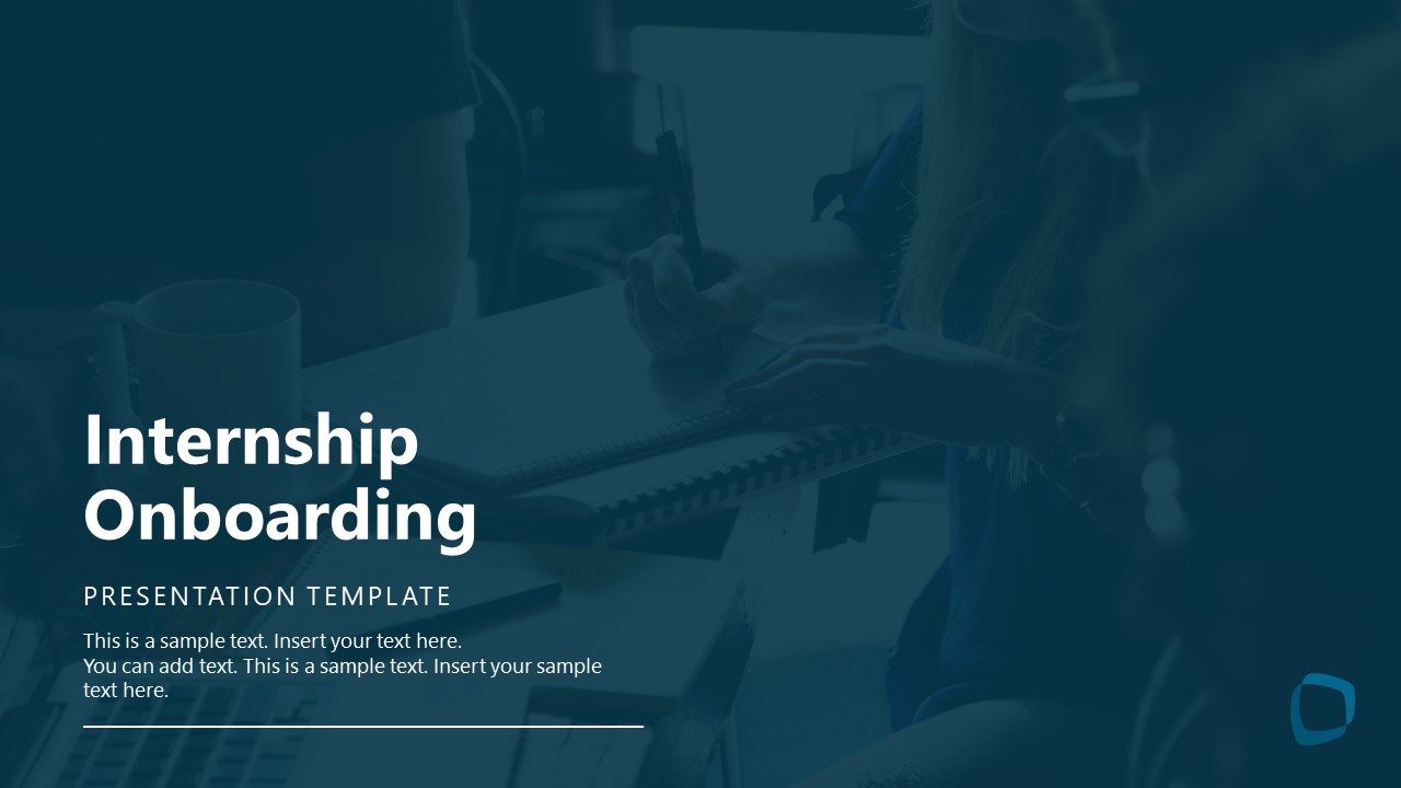 Cover Slide for Internship Overview Onboarding Template - SlideModel