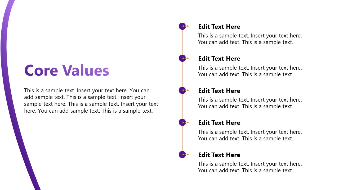 Core Values Slide - Personal Branding PPT Slide Template - SlideModel
