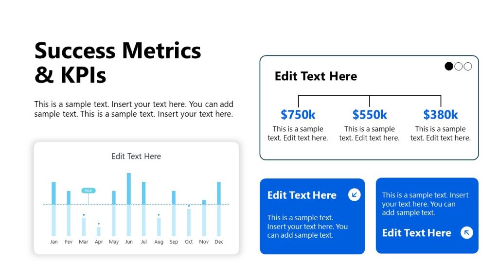 Success Metrics & KPIs Slide with Chart - SlideModel