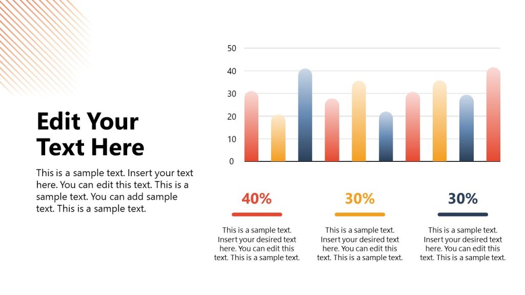 Multi-Colored Bar Chart - Survey Results Template - SlideModel