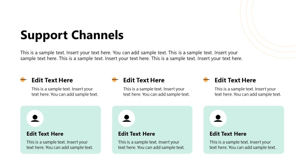 Editable Support Channels Diagram Slide - SlideModel