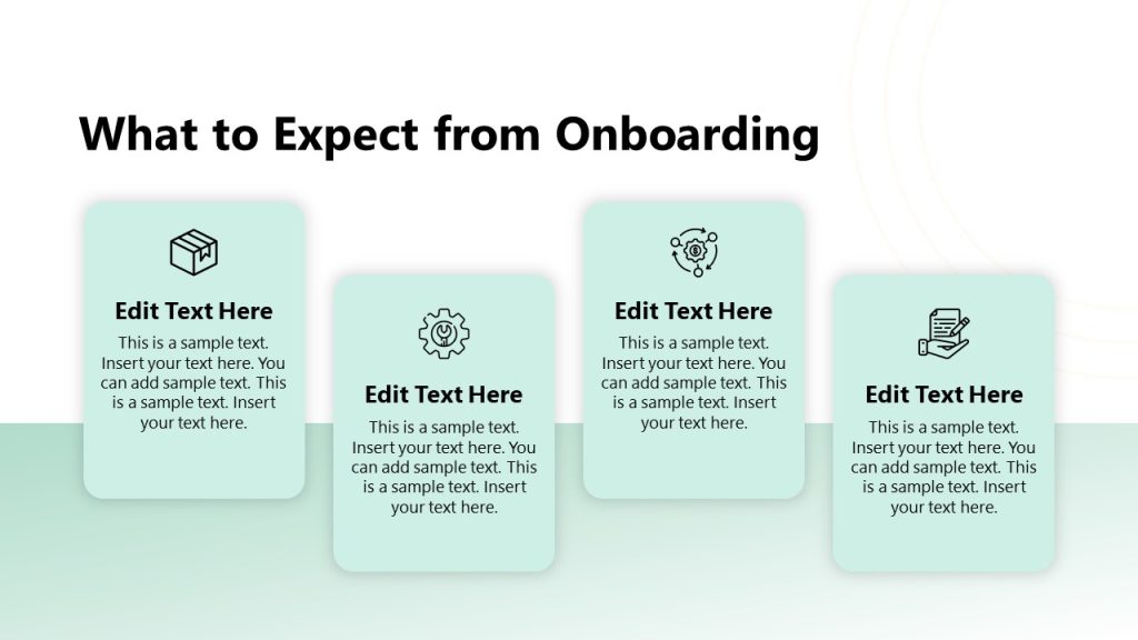 Onboarding Expectations Slide with Unique Infographics - SlideModel