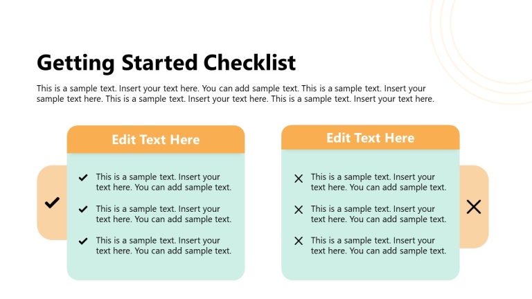Getting Started Checklist Slide - Customer Onboarding Presentation - SlideModel
