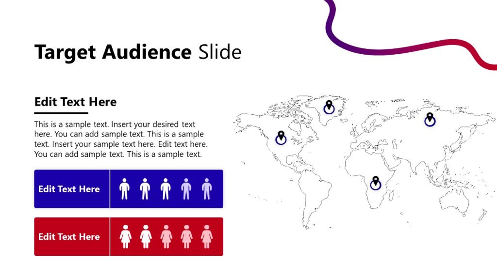 Target Audience Slide with Map Diagram - SlideModel