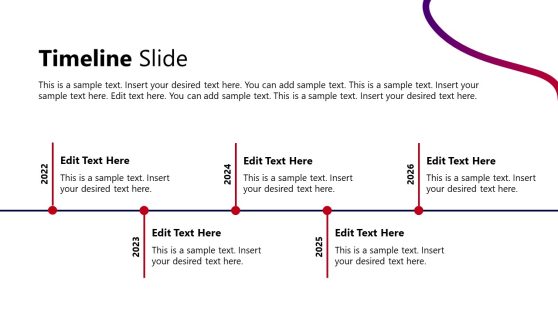 Horizontal Timeline Diagram Slide - New Product Launch Presentation ...