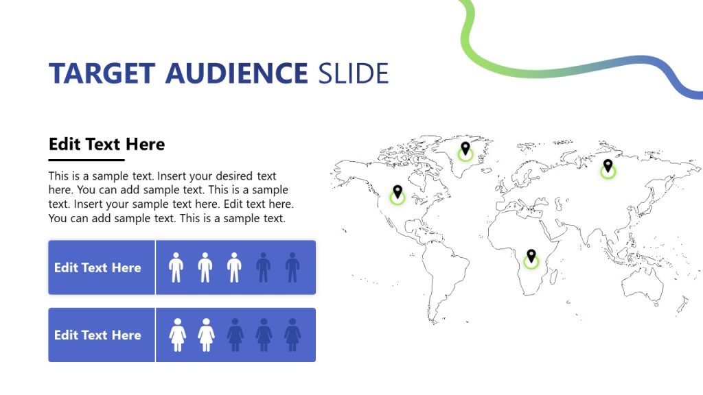 Target Audience Slide with Map Diagram for Product Launch - SlideModel