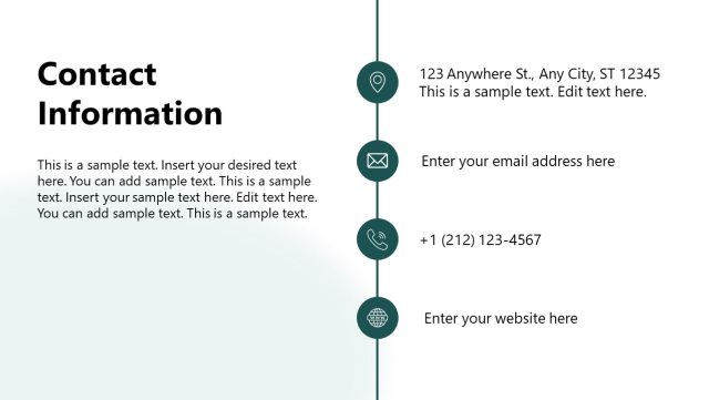 Editable Contact Information PPT Slide - Corporate Profile Template ...