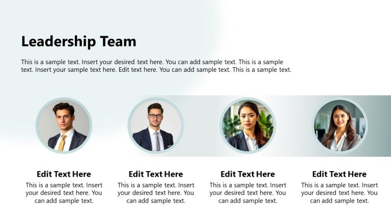 Leadership Team Slide for PowerPoint - SlideModel