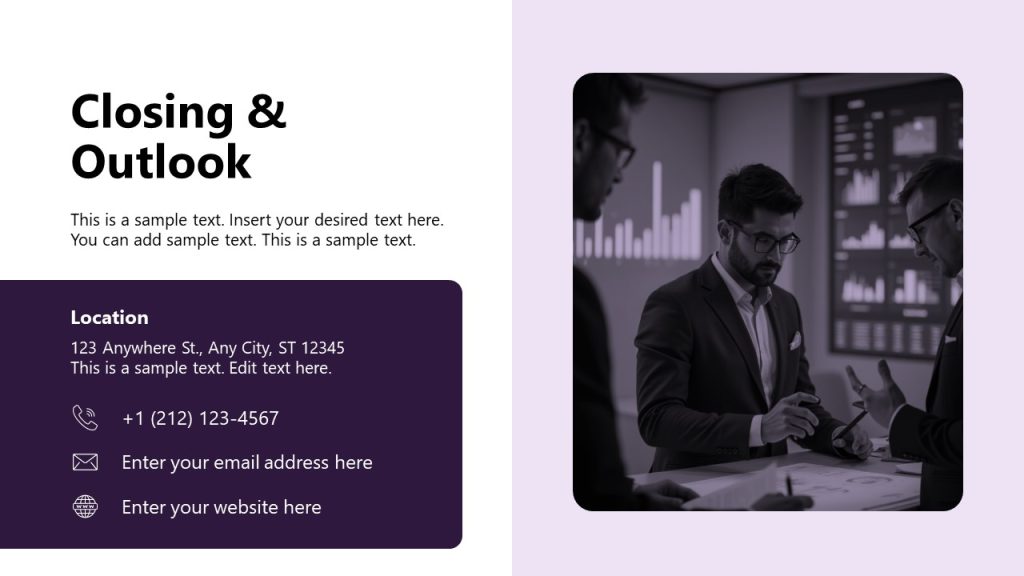 Closing & Outlook PPT Slide - Financial Report Template - SlideModel