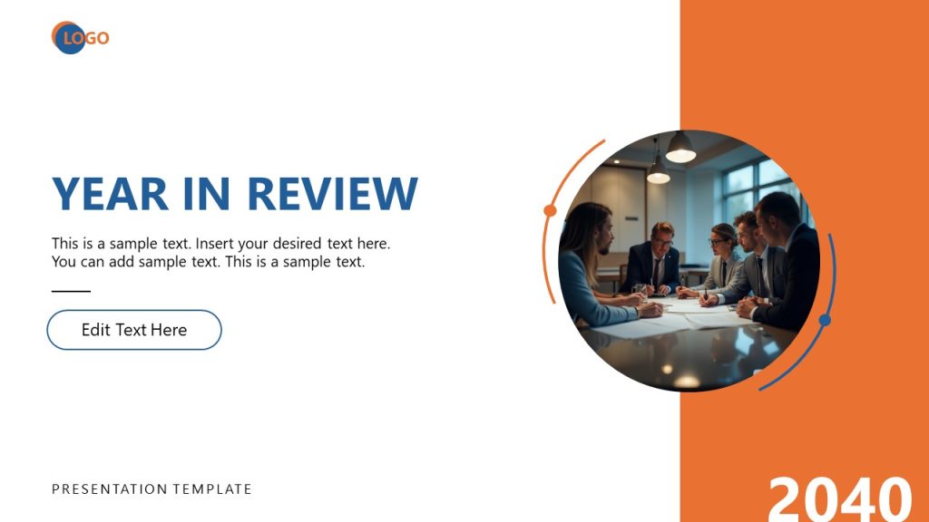 Cover Slide - Year in Review PPT Template - SlideModel