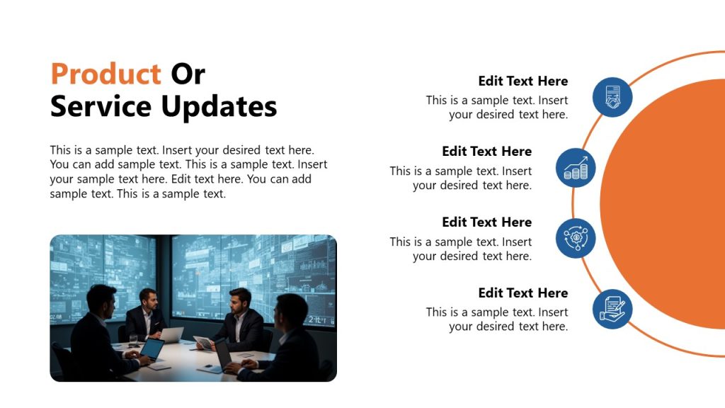 Product or Service Updates Slide PPT Template - SlideModel
