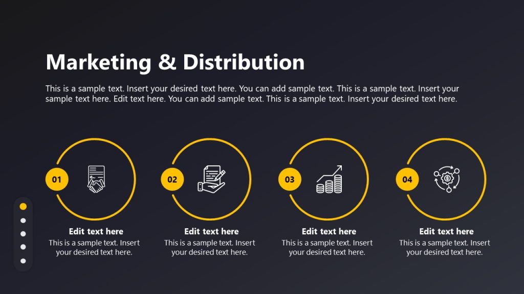 Marketing & Distribution Slide with Relevant Icons - SlideModel