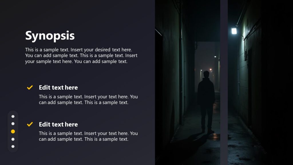 Synopsis Presentation Slide with Text Boxes - SlideModel