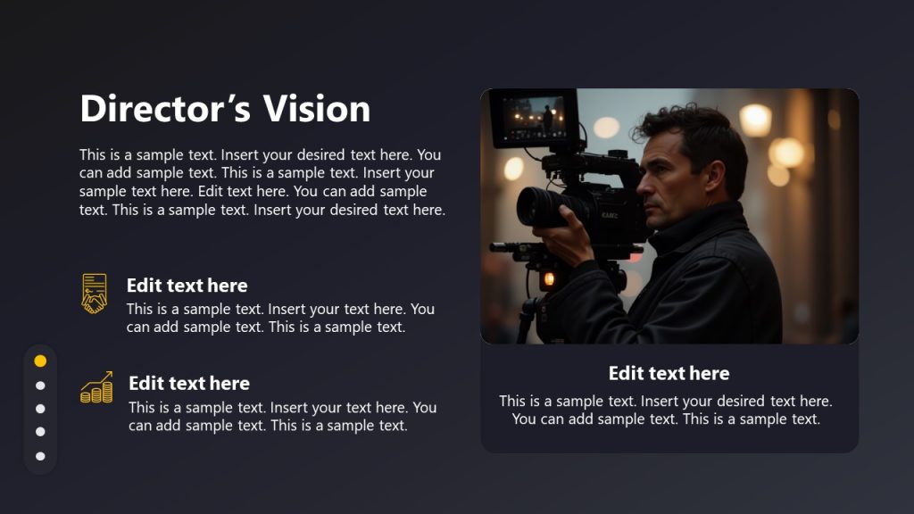 Director's Vision Slide with Placeholder Text - SlideModel