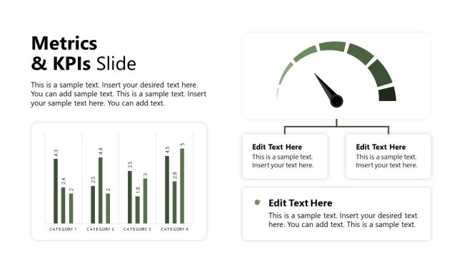 Metrics & KPI Slide with Graphs - SlideModel