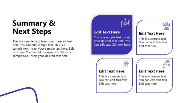 Summary & Next Steps Presentation Slide - Corporate PowerPoint Template ...