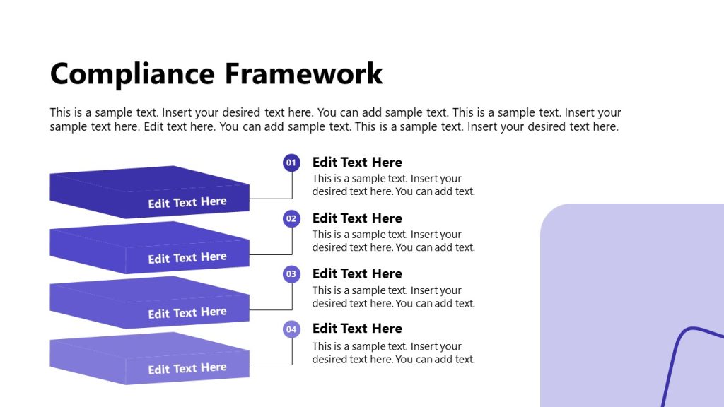 Compliance Framework 3D Diagram Slide - SlideModel