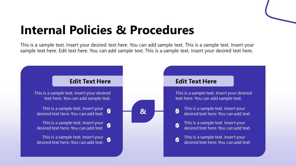 Internal Policies & Procedures Slide with Two Columns - SlideModel