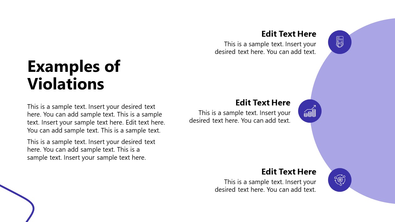 Examples of Violations - Corporate Compliance PPT Template - SlideModel
