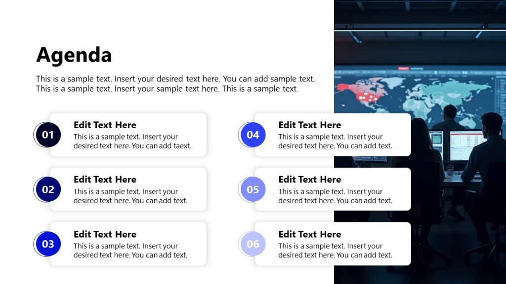Agenda Slide - Cybersecurity Solutions Sales Deck Template - SlideModel