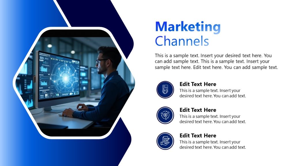 Marketing Channels Infographic Points Presentation Slide - SlideModel