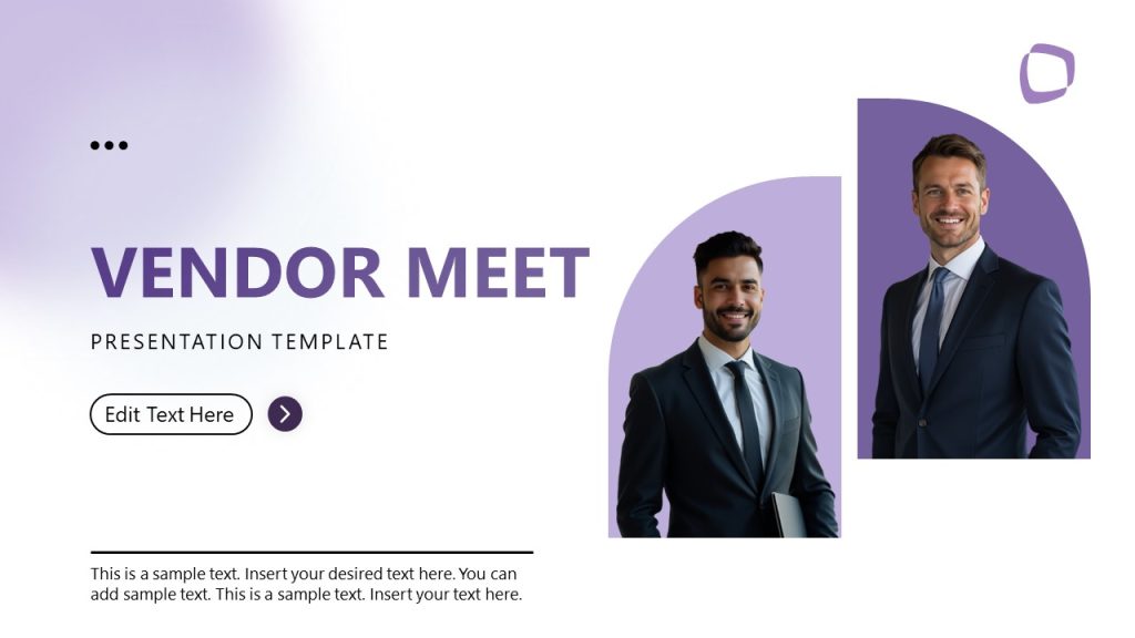 Vendor Meet Template - Attractive Cover Slide - SlideModel