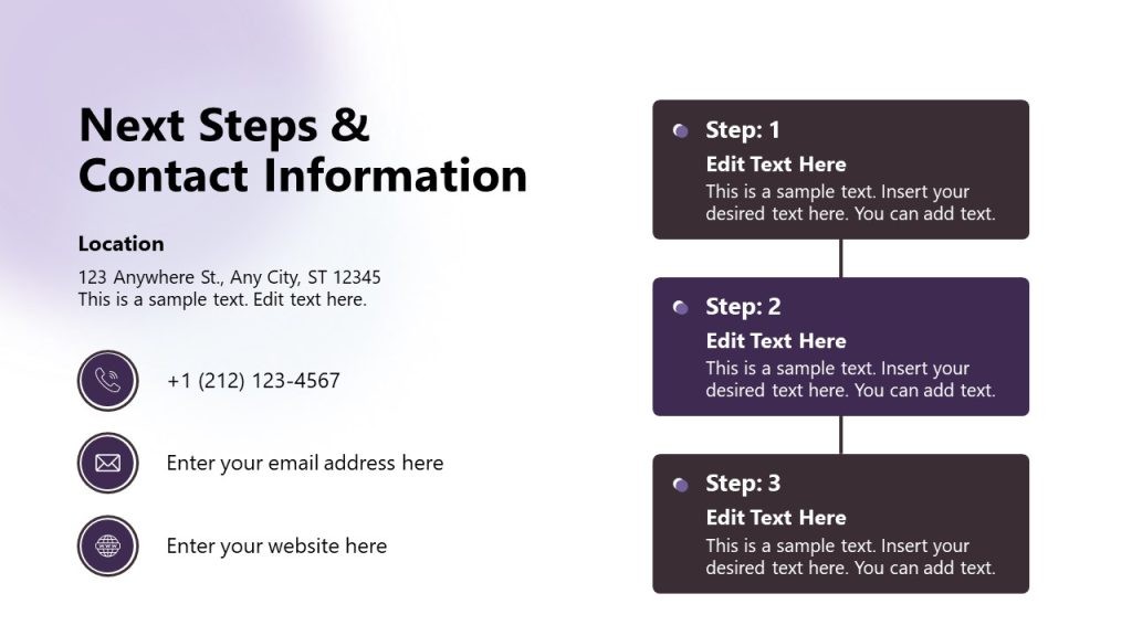 Next Steps Slide - Vendor Meet Presentation Template - SlideModel