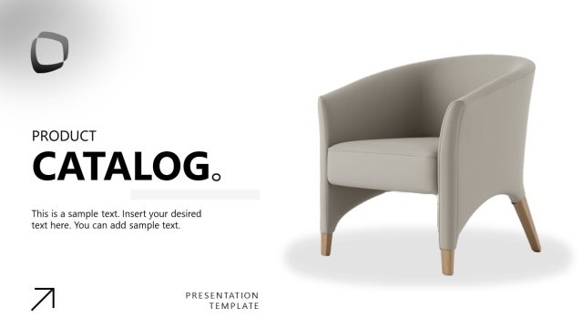 Product Catalog Template Cover Slide with Product Display - SlideModel