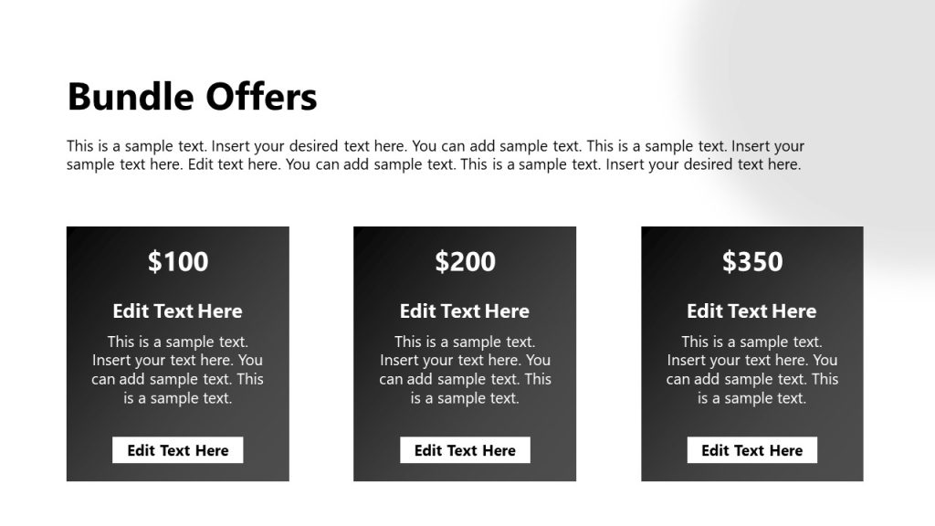 Product Bundle Offers Slide - Product Catalog Template - SlideModel