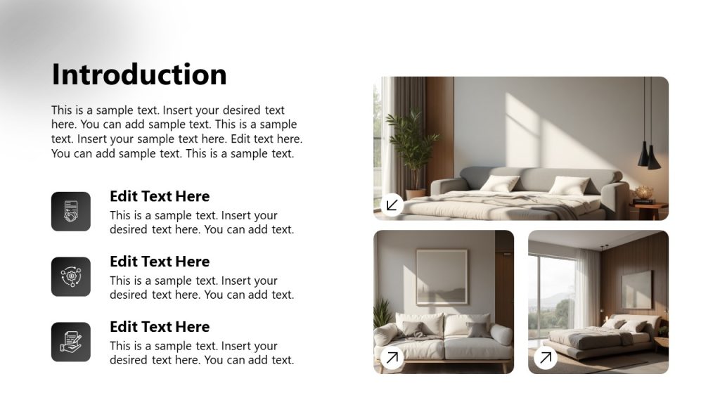 Introduction Slide with Icons - Product Catalog Template - SlideModel