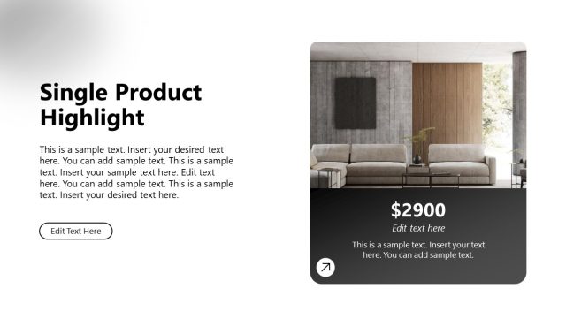 Single Product Highlight with Image & Price - SlideModel