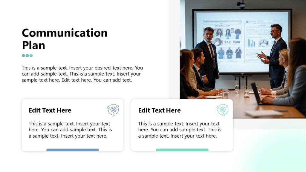 Communication Plan Presentation Slide with Placeholder Text - SlideModel