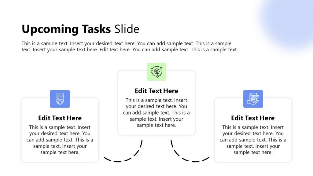 Upcoming Tasks Presentation Slide with Unique Icons - SlideModel