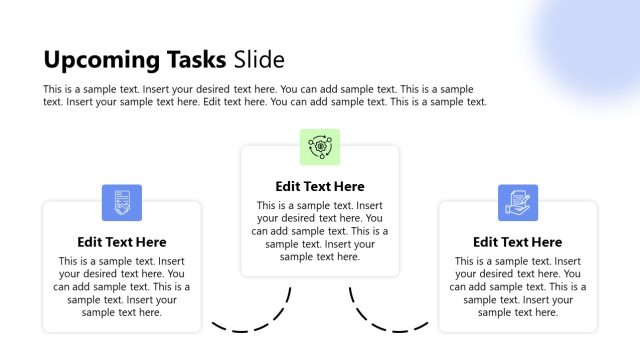 Upcoming Tasks Presentation Slide with Unique Icons - SlideModel