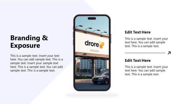 Branding & Exposure Slide with Mobile Mockup - SlideModel