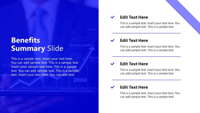 Benefits Summary Slide - Corporate Sponsorship Template - SlideModel
