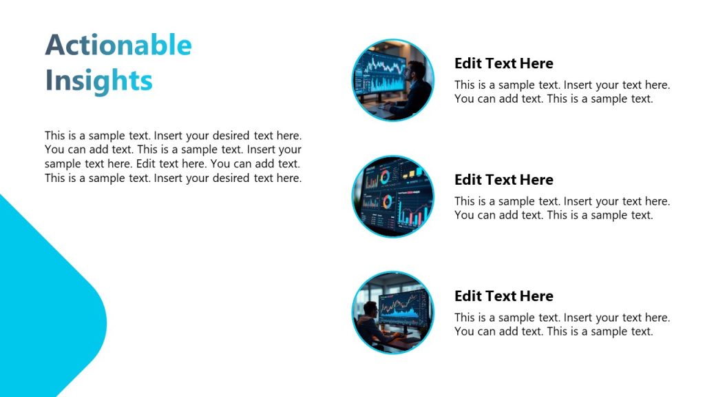 Actionable Insights Slide with Multiple Bullets - SlideModel