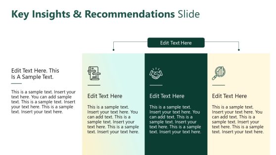 Key Insights & Recommendations Slide with Unique Icons - SlideModel
