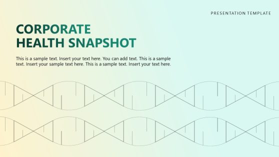 Slide with DNA-like Curved Lines - Corporate Health Snapshot Template ...